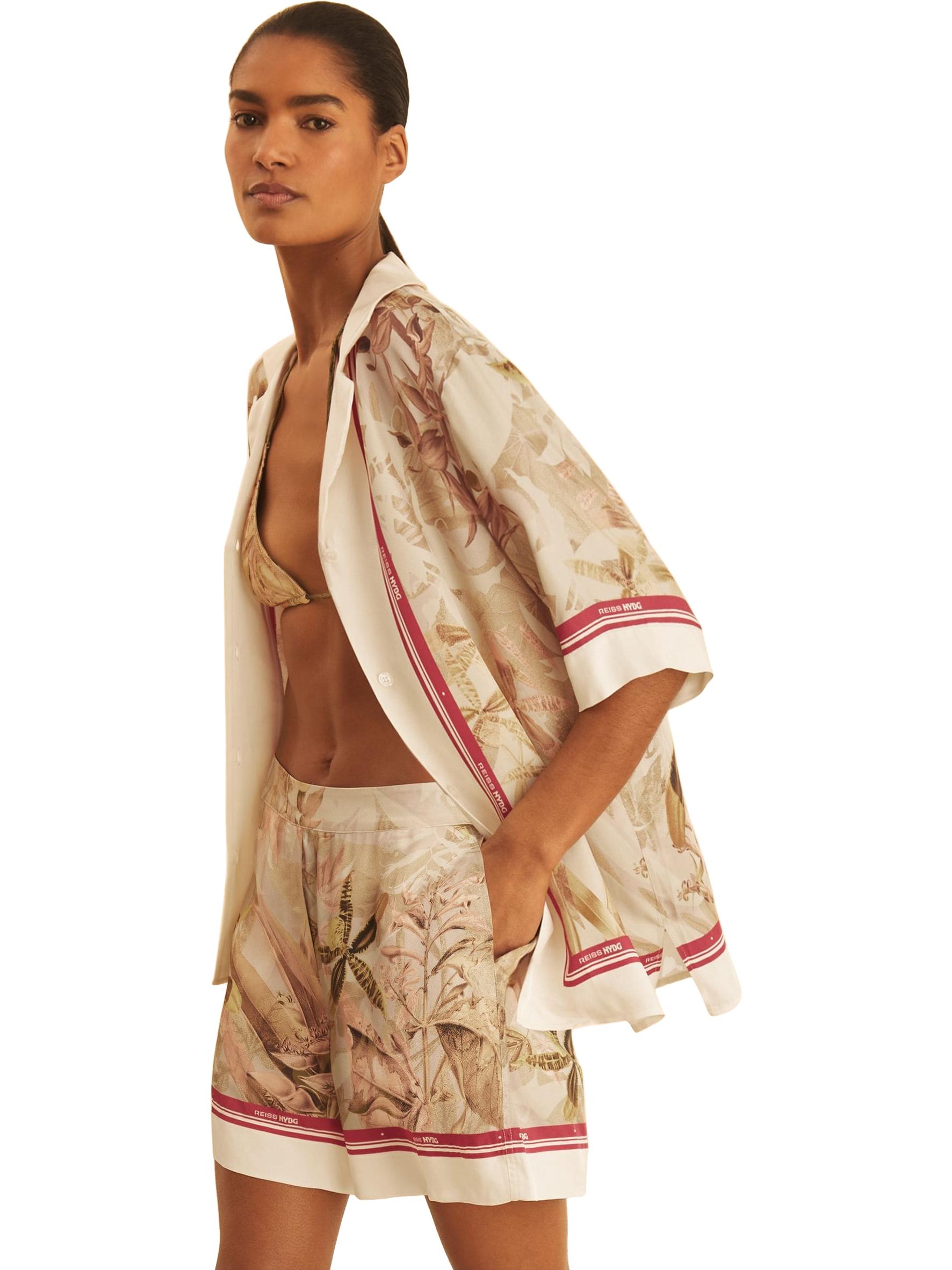 MARINE SERRE Marine Serre Graphic Print Cotton Shorts